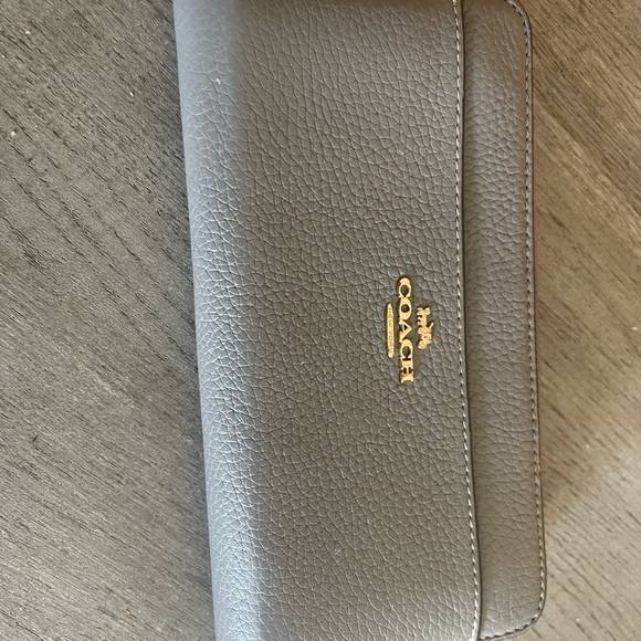 Coach | Bags | Coach Gray Leather Wallet | Poshmark